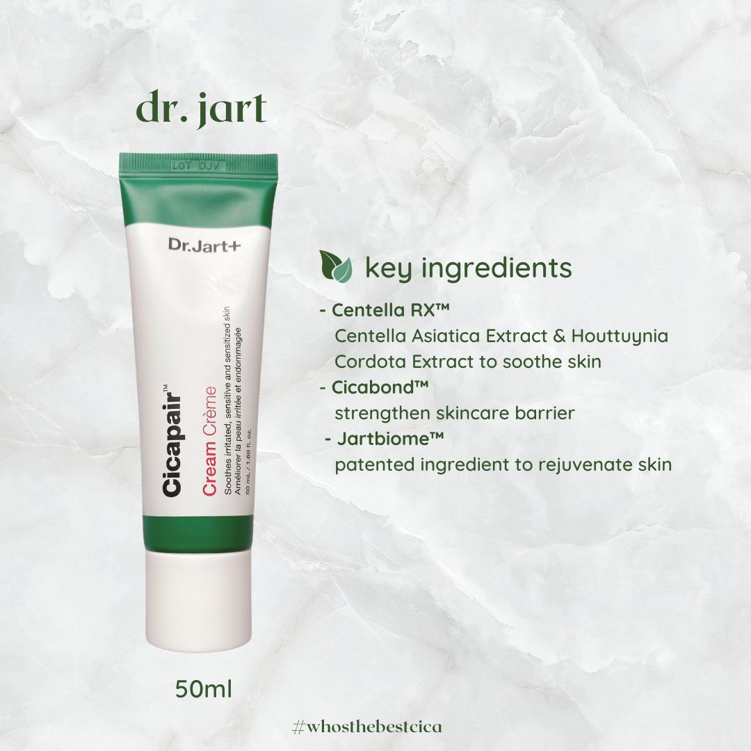 Dr. Jart Cicapair Balm and VT Cosmetic Cica Cream Comparison Review ...